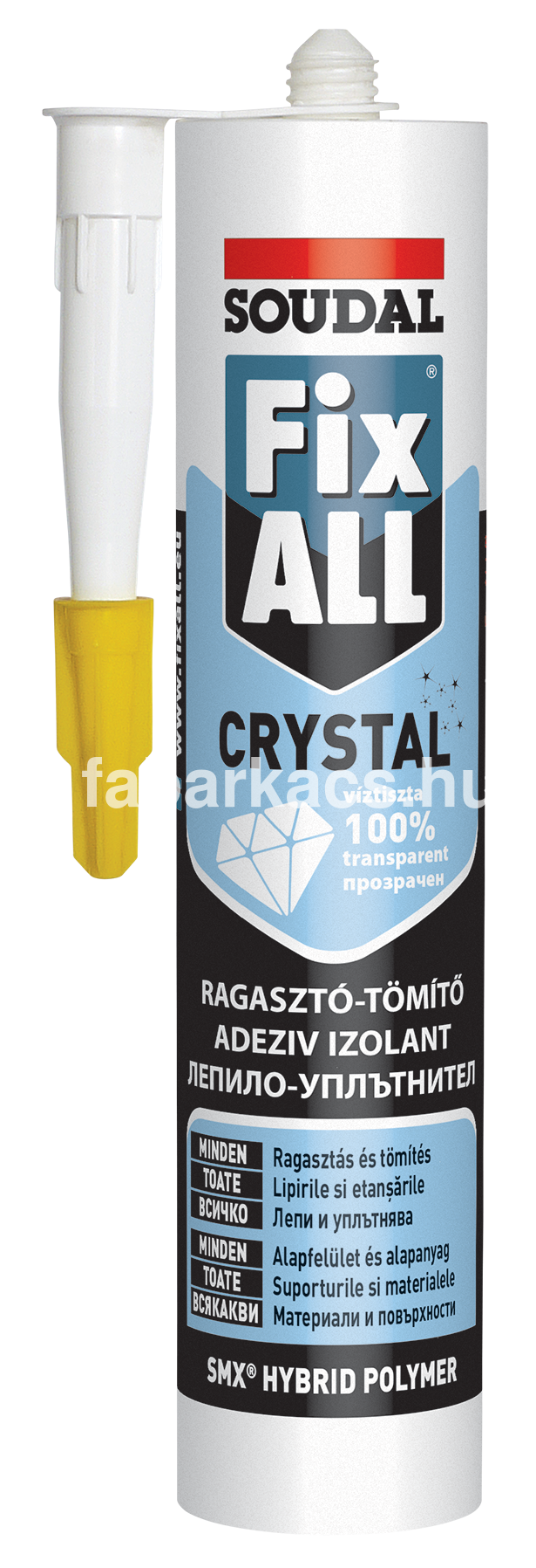 SOUDAL Fix-all Crystal ragasztó-tömítőanyag 290 ml